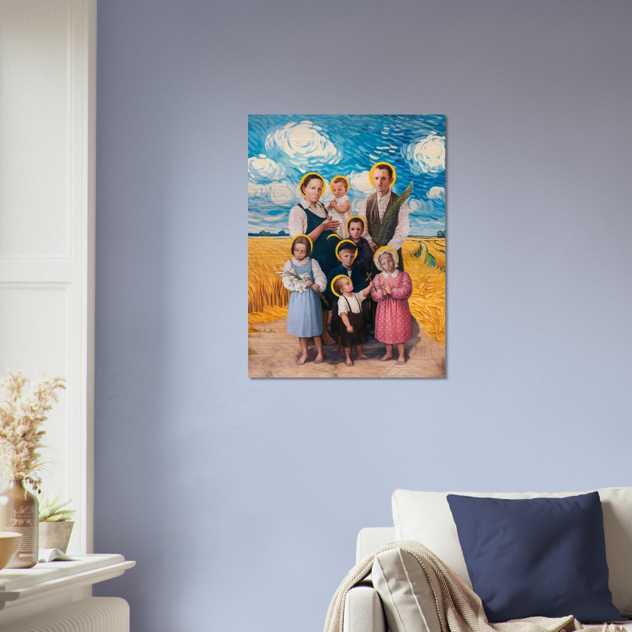 Icon of the Blessed Ulma Family Brushed Aluminum Ikona Błogosławiona ...