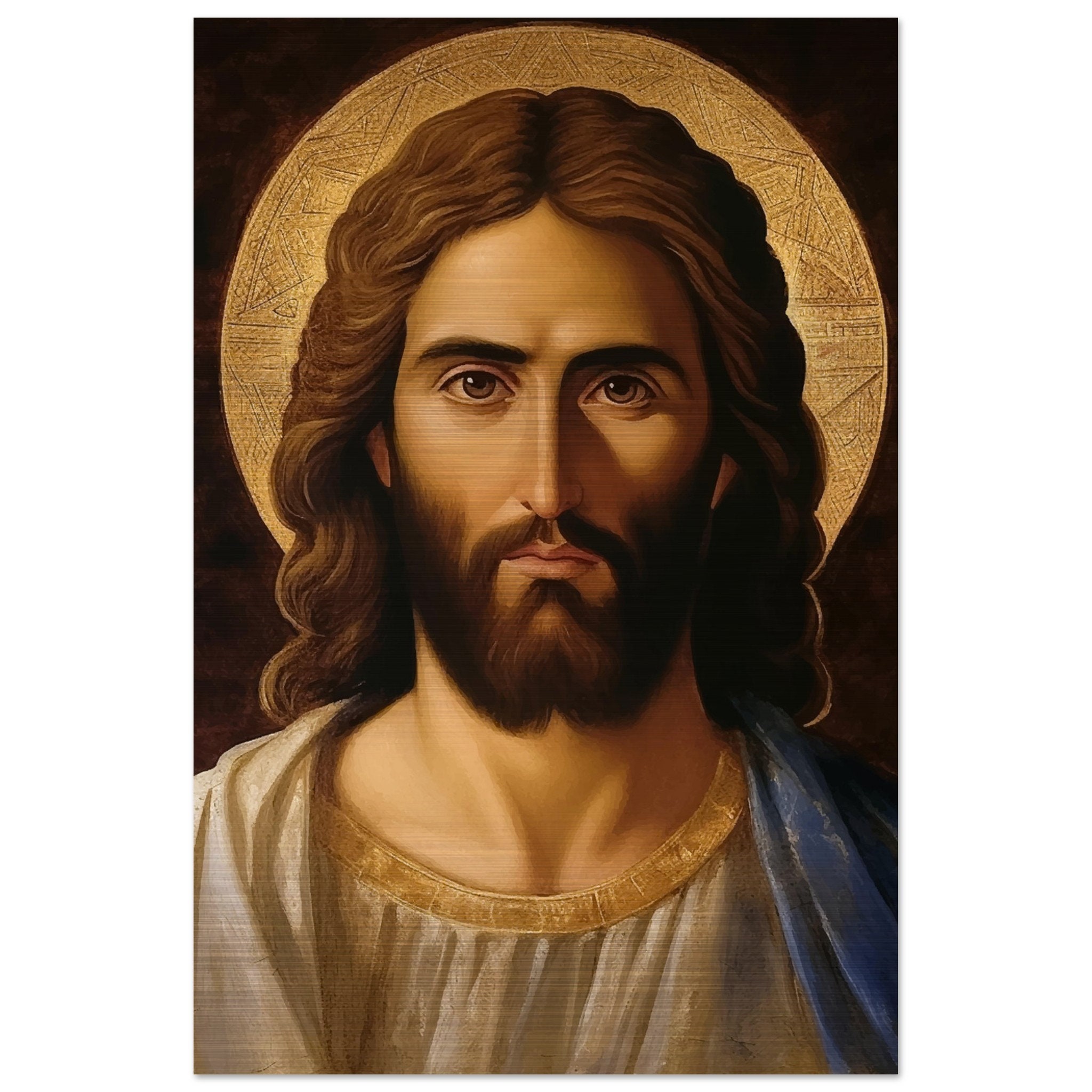 Jesus Christ Prince of Peace Icon Brushed Aluminum Holy Face Heaven is ...