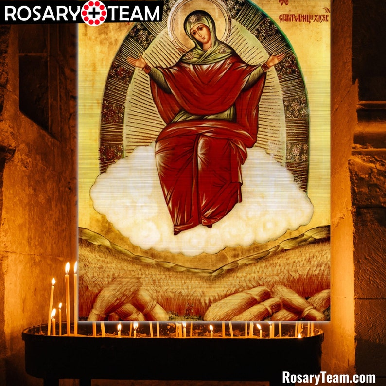 Multiplier of Wheat Icon of the Mother of God Brushed - Etsy