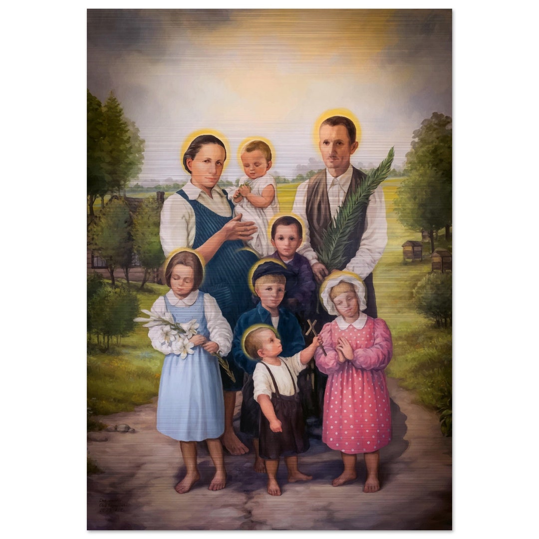 Ulma Family - Martyred and Blessed Together Brushed Aluminum Print - Etsy