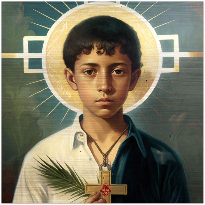 St José Sánchez Del Río Martyr Brushed Aluminum Icon Jose - Etsy