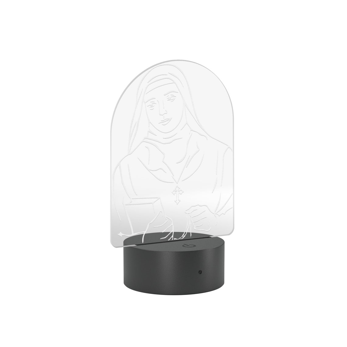 St Rafqa Laser-etched Acrylic Icon, Also Known as Saint Rafka and Saint ...
