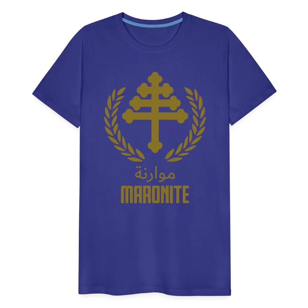 Maronite Cross Premium Metallic Golden Print Shirt - Etsy