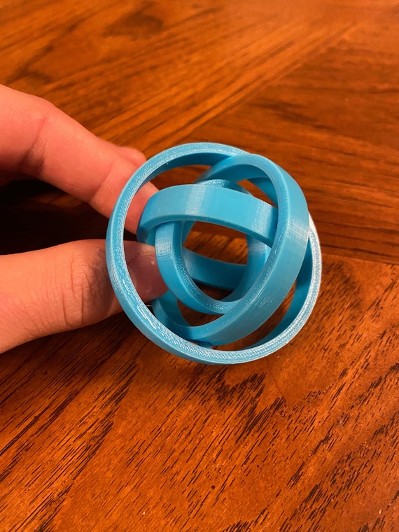 3D Printed 4 Ring Gyro Fidget Toy | Etsy