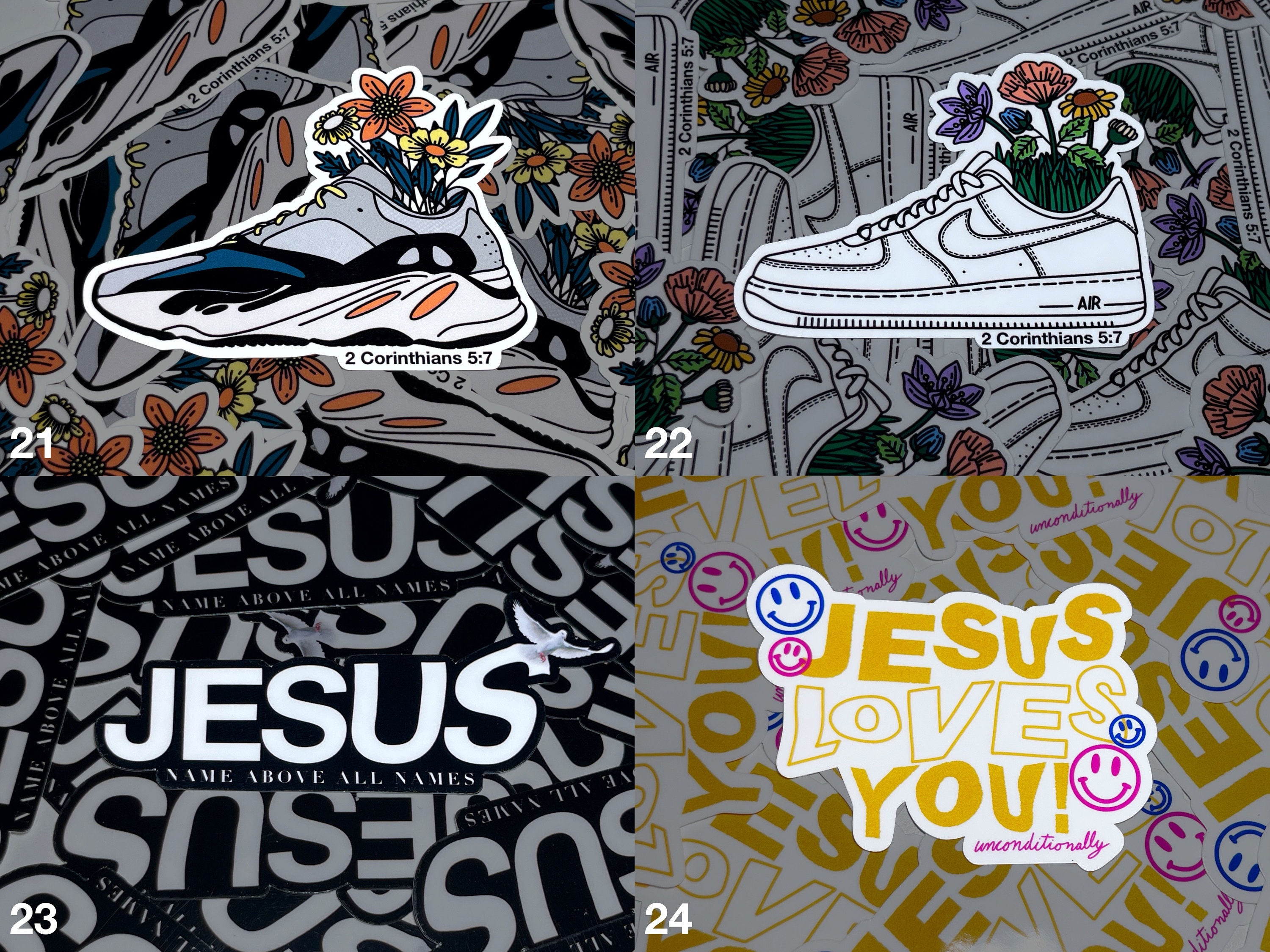 Christian Stickers Faith Stickers Religious Stickers Holographic ...