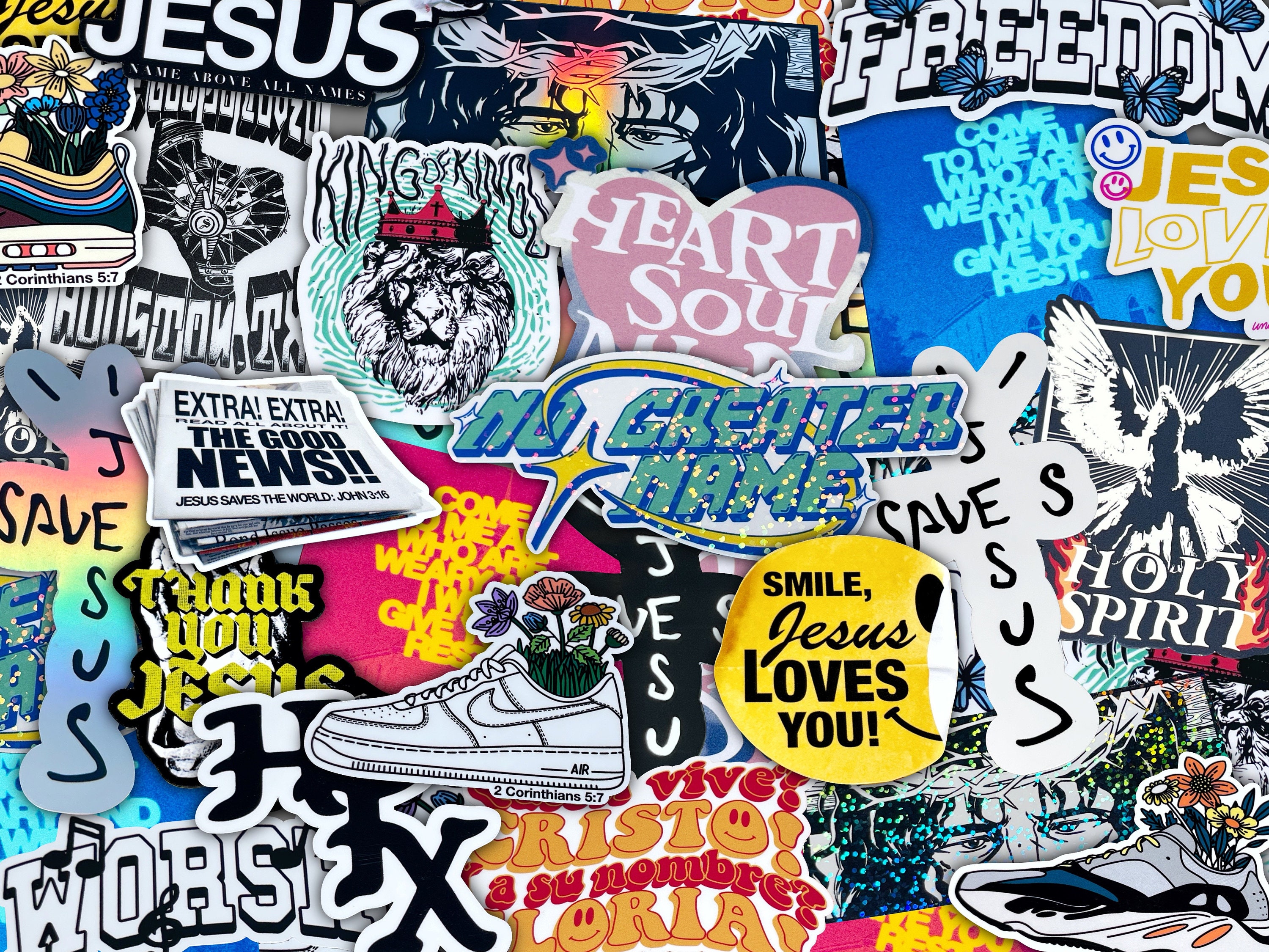 Christian Stickers Faith Stickers Religious Stickers Holographic ...