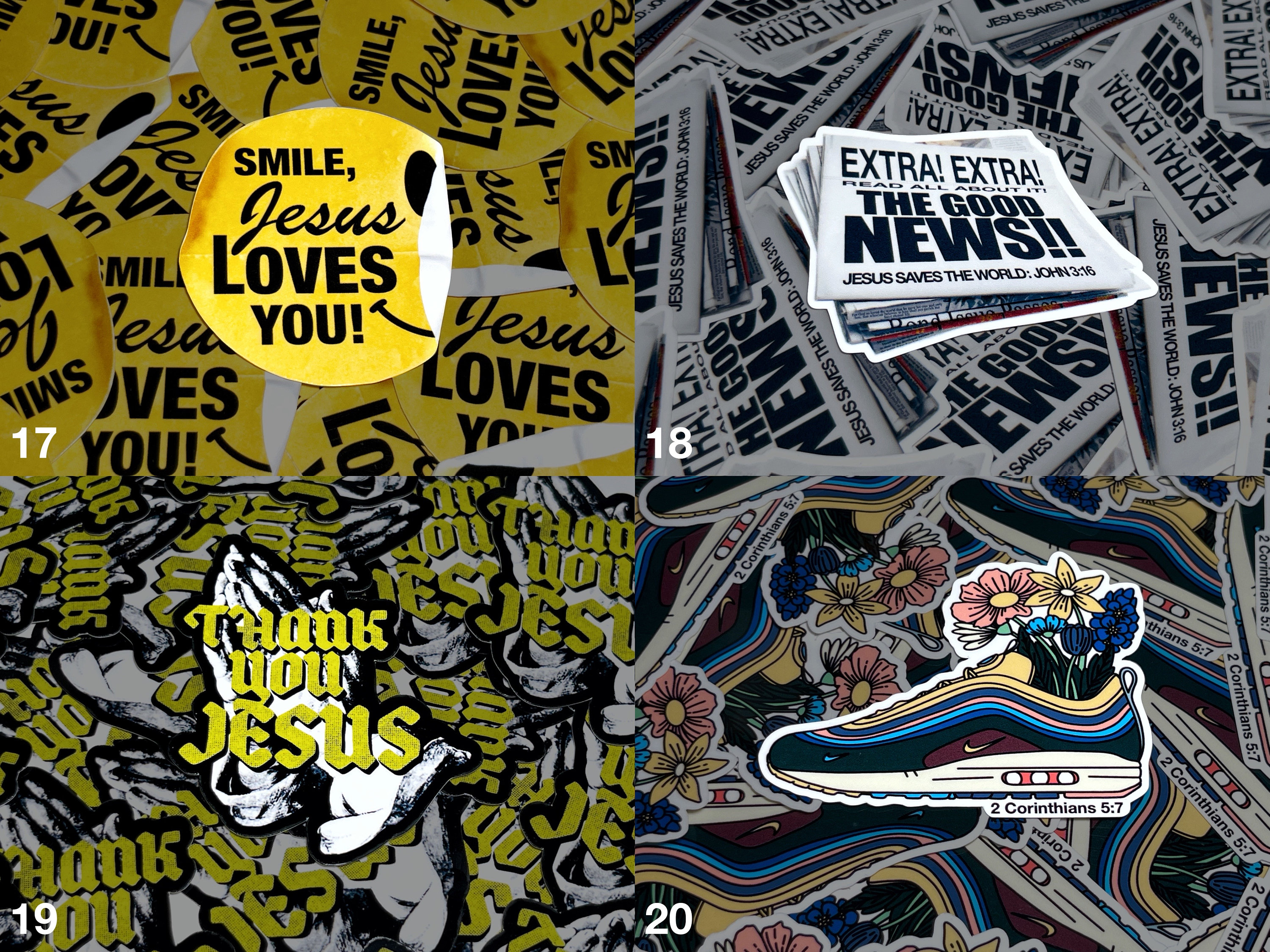 Christian Stickers Faith Stickers Religious Stickers Holographic ...