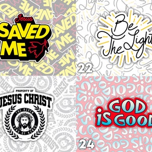 24 Christian Stickers | Christian Sticker Pack | Faith Stickers ...