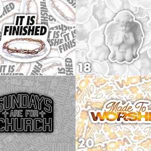 24 Christian Stickers | Christian Sticker Pack | Faith Stickers ...