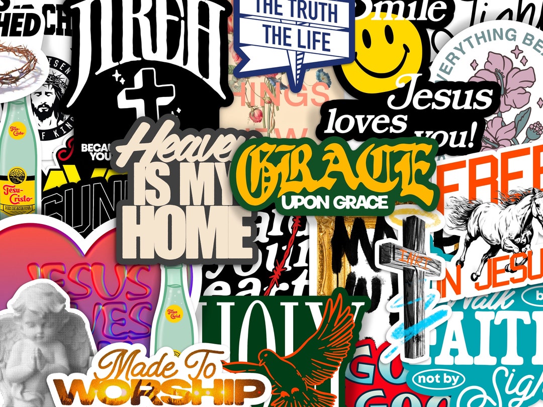 24 Christian Stickers | Christian Sticker Pack | Faith Stickers ...