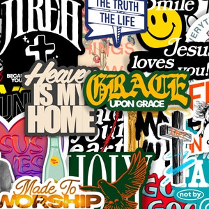 24 Christian Stickers | Christian Sticker Pack | Faith Stickers ...