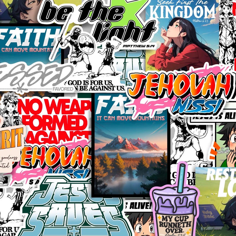 Jesus Anime Stickers - Etsy