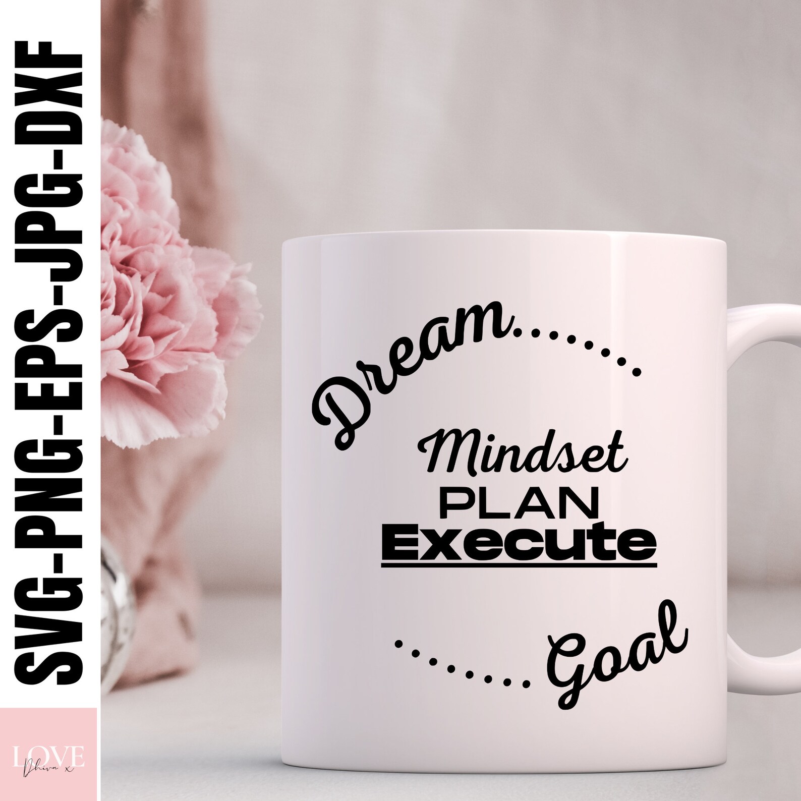 Dream Mindset Plan Execute Goal SVG PNG DXF Clipart,achieve Your Goals ...