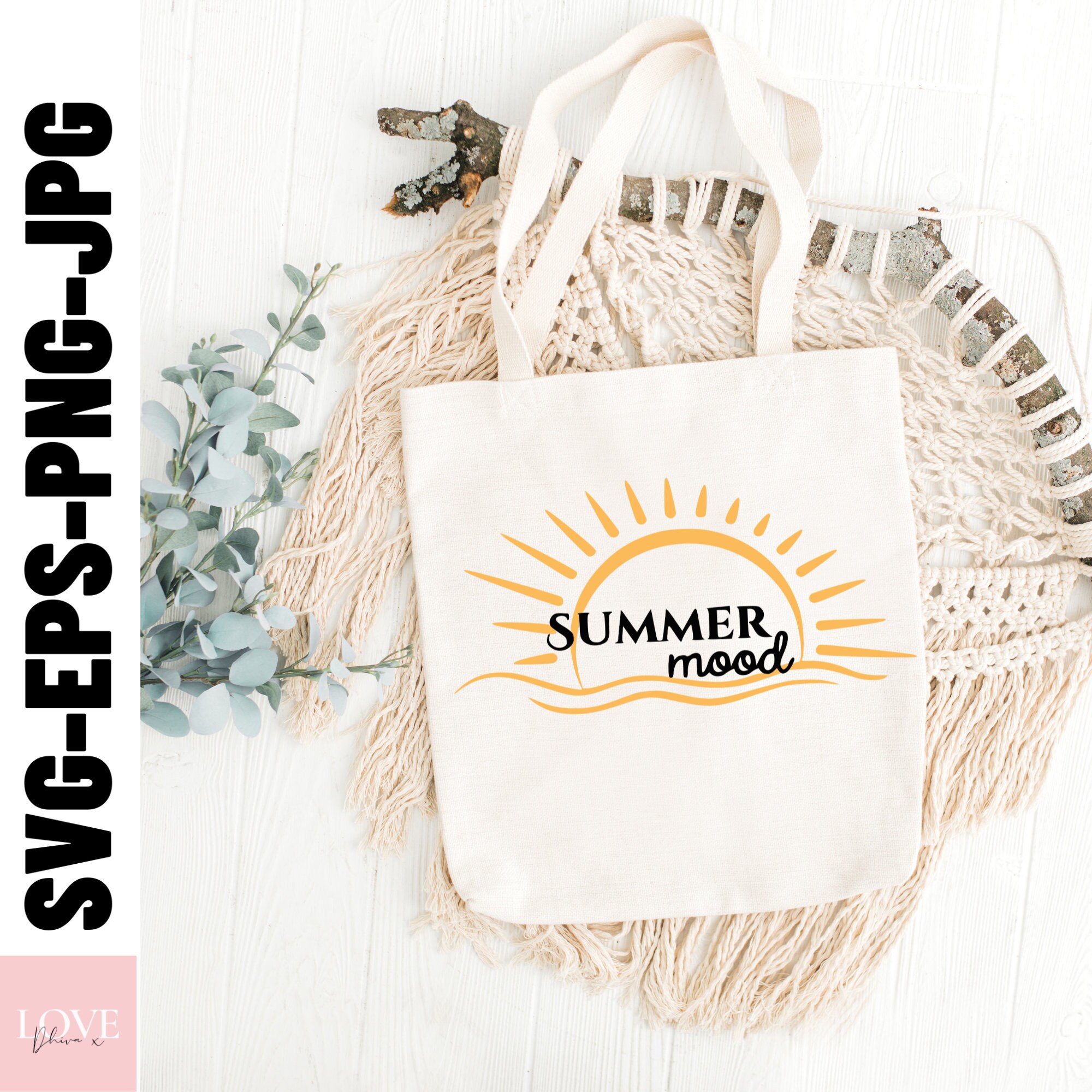 Summer Mood SVG PNG EPS Clipart,cut Files for Cricut Silhouette,summer ...