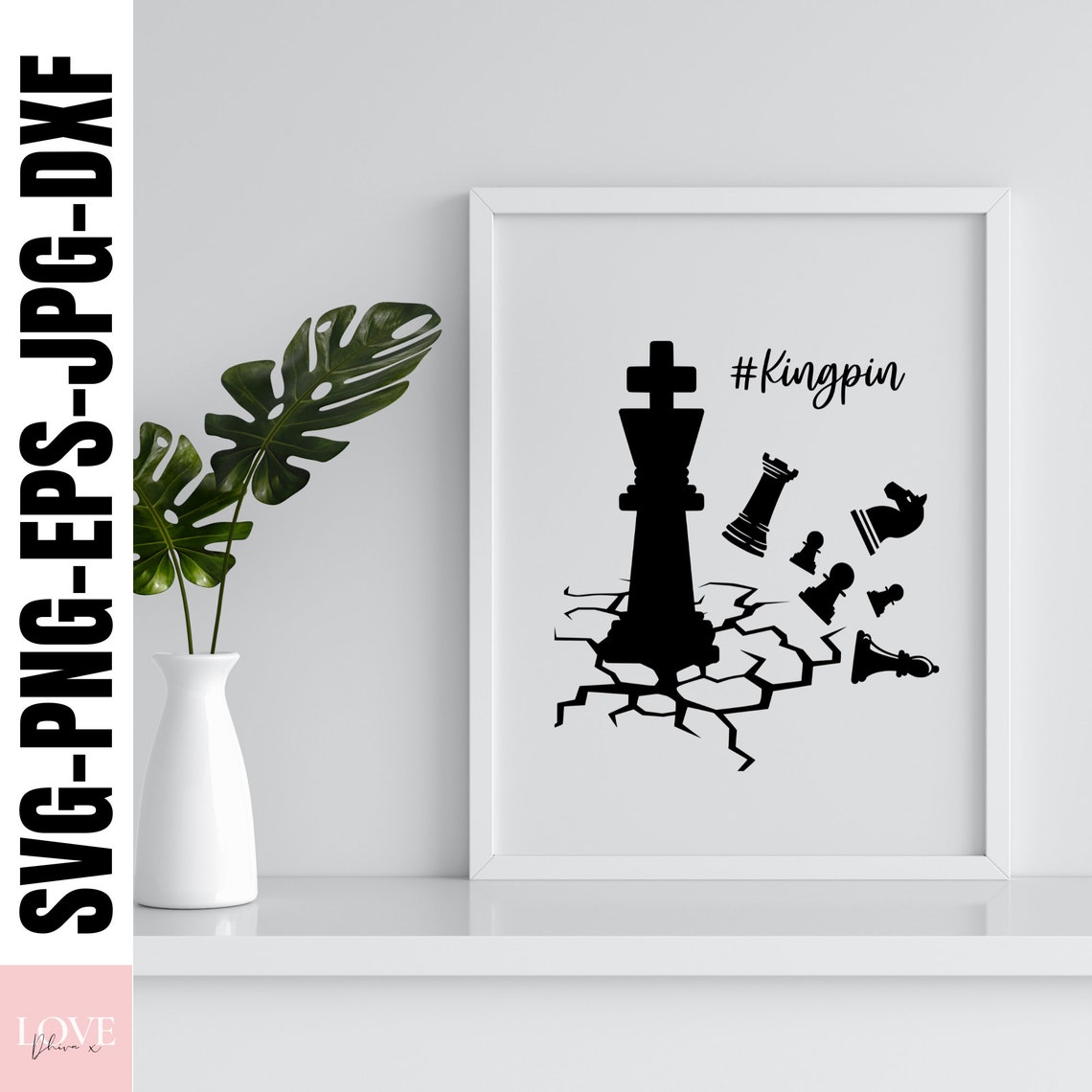 Kingpin Chess Pieces Svg, King Chess Svg, King's Crown Svg,cut Files ...