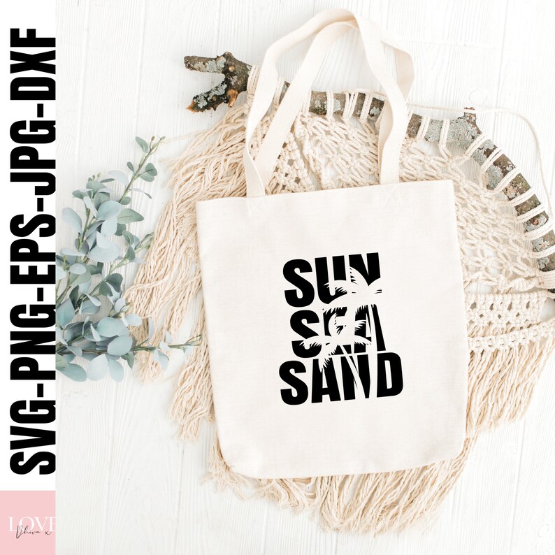 Sun Sea Sand SVG PNG DXF Clipart,cut Files for Cricut Silhouette,beach ...