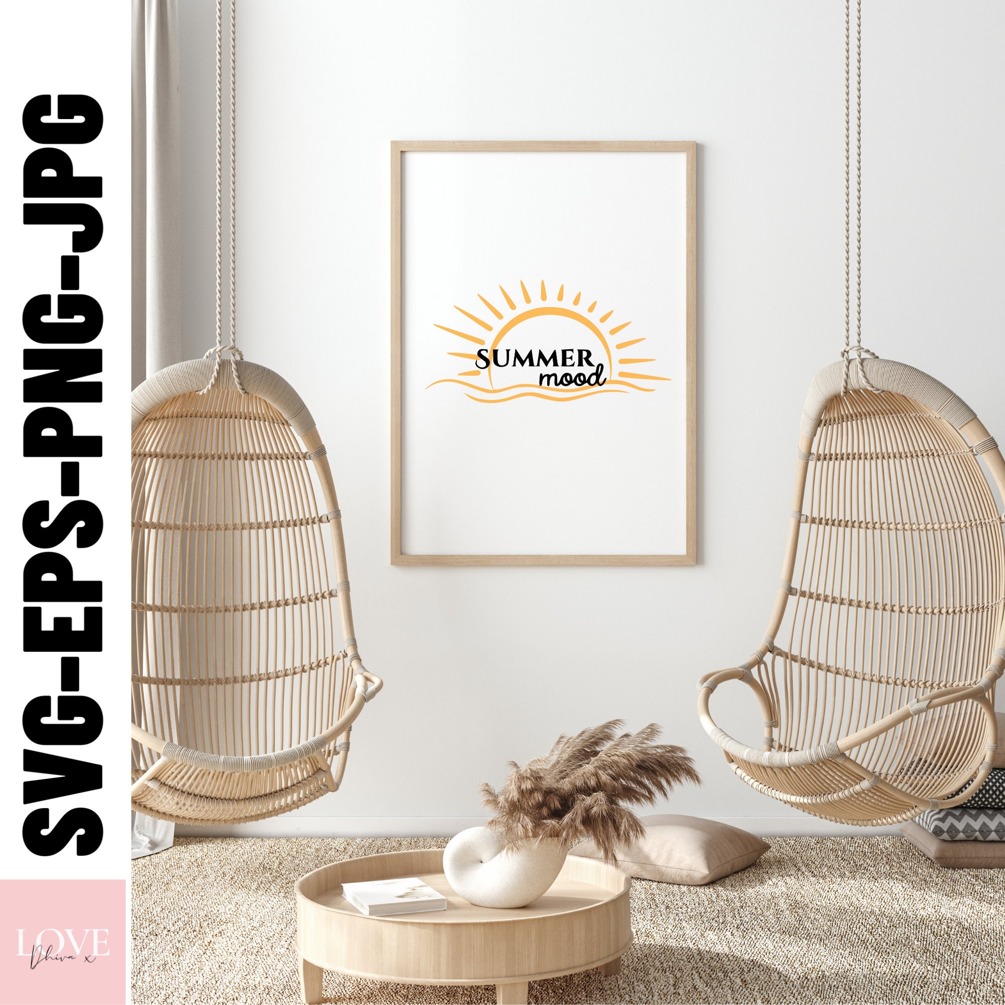 Summer Mood SVG PNG EPS Clipart,cut Files for Cricut Silhouette,summer ...