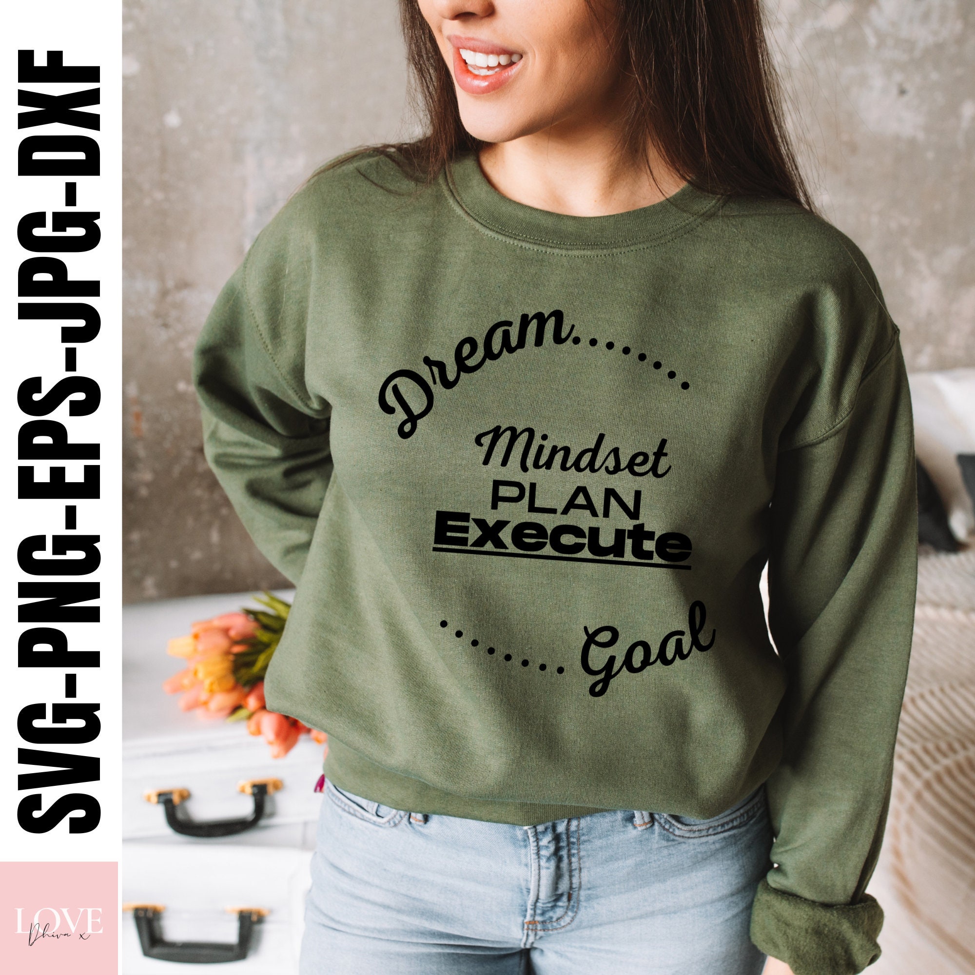 Dream Mindset Plan Execute Goal SVG PNG DXF Clipart,achieve Your Goals ...