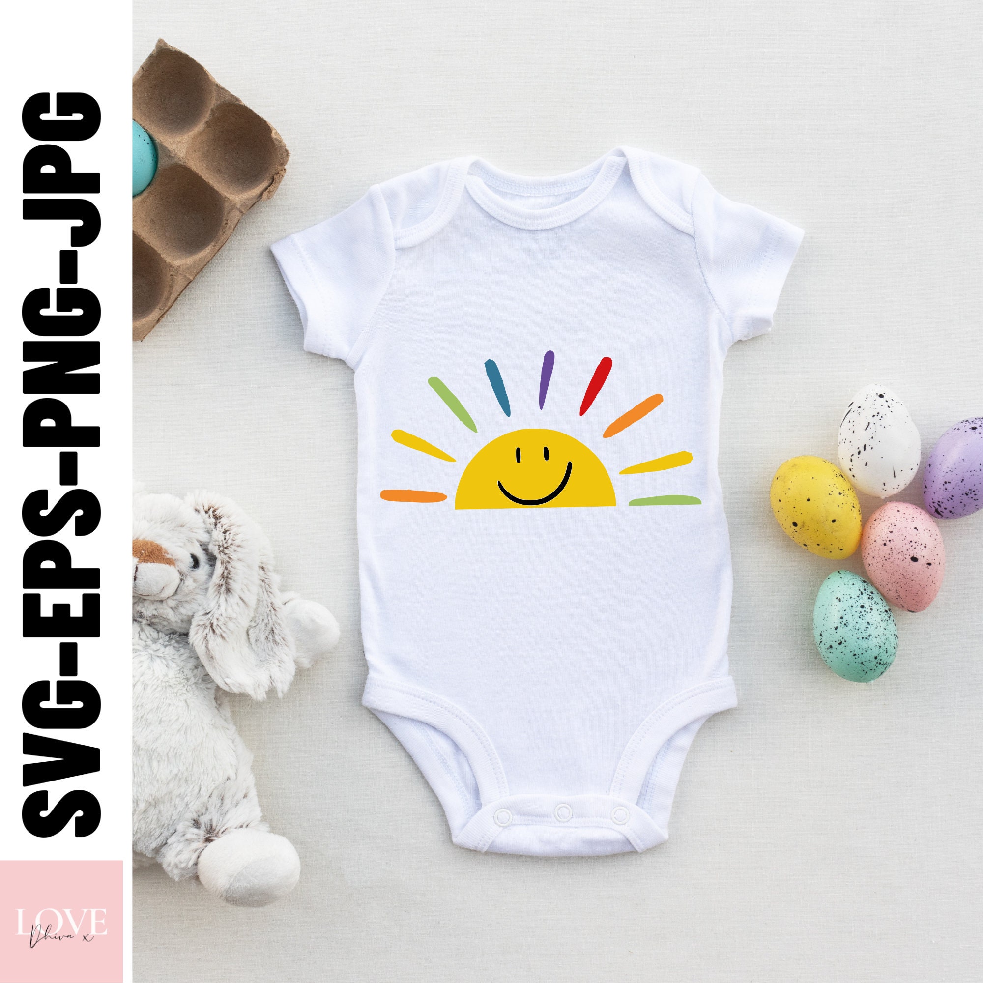 Smiling Sun SVG, Happy Sun With Face Svg, Sun Clipart, Kawaii Svg ...