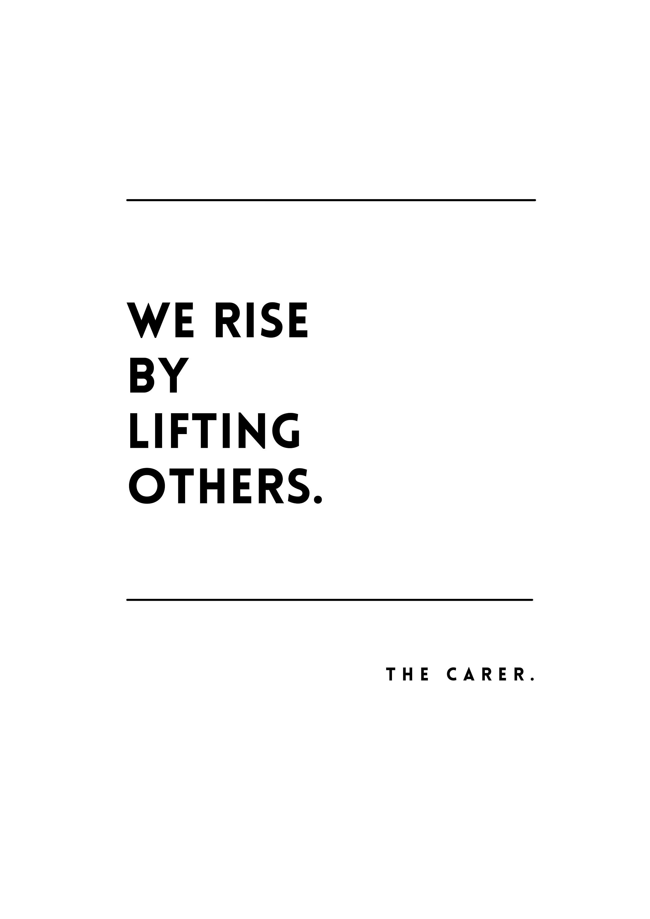 Carer Quote Print Wall Art Print Carer Gift Quote Print - Etsy