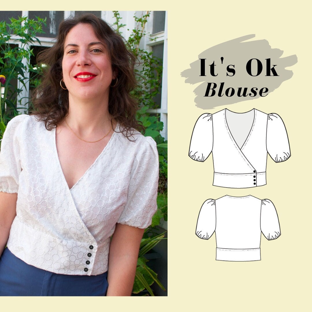 PDF Pattern Balloon Sleeve Blouse/ Digital Pattern Heart Cover - Etsy