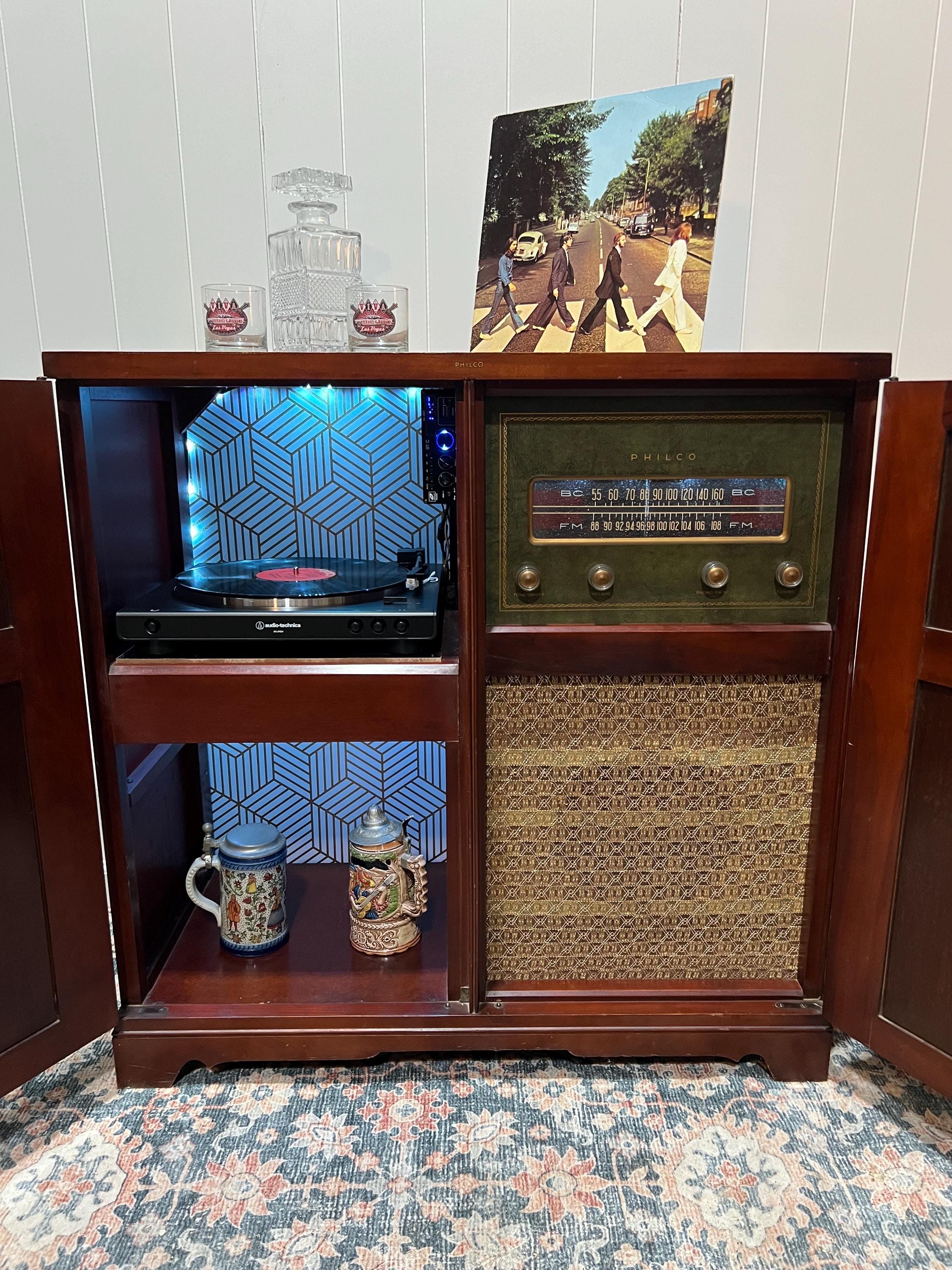 Vintage Mid Century Philco TV Bar Stereo With Bluetooth and Record ...