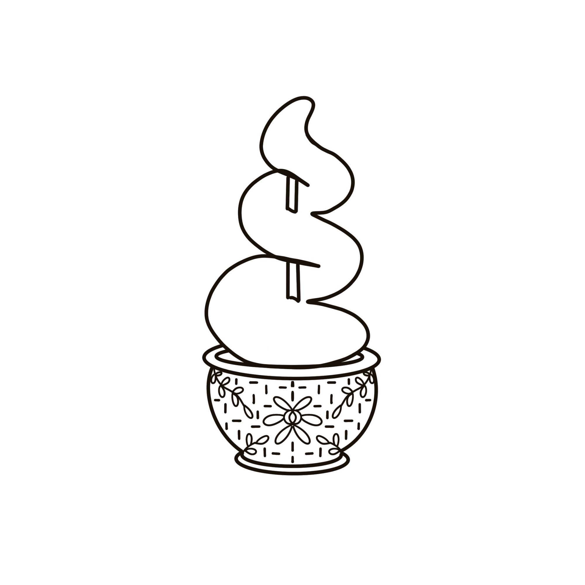 Chinoiserie Spiral Topiary Template | DIY Door Hanger | Boxwood Tower ...