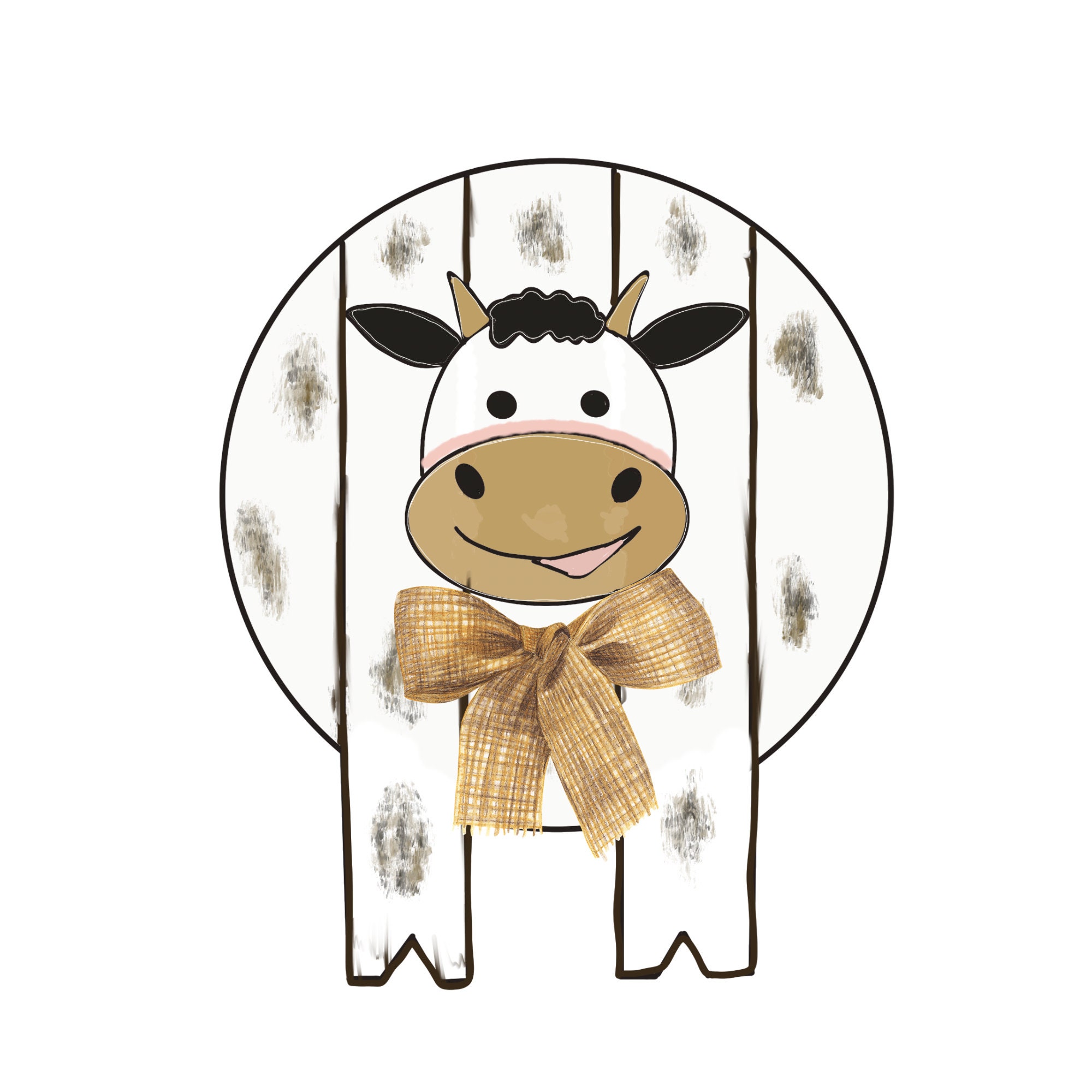 Cow Craft Template | Front Facing Cow With Legs Digital Download | DIY ...
