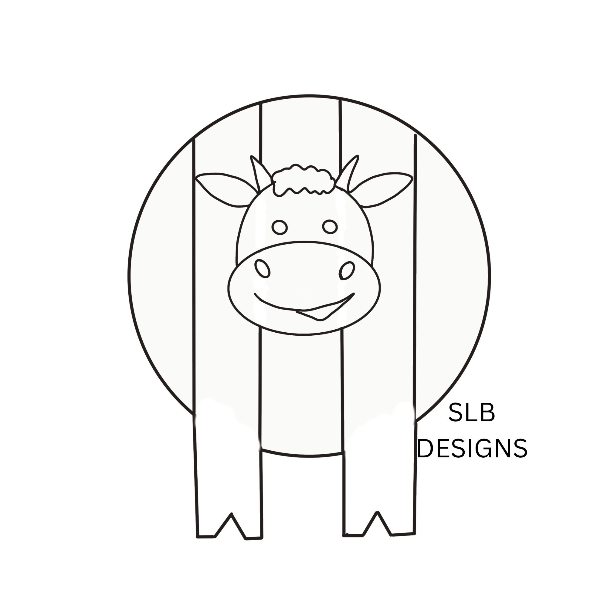 Cow Craft Template | Front Facing Cow With Legs Digital Download | DIY ...