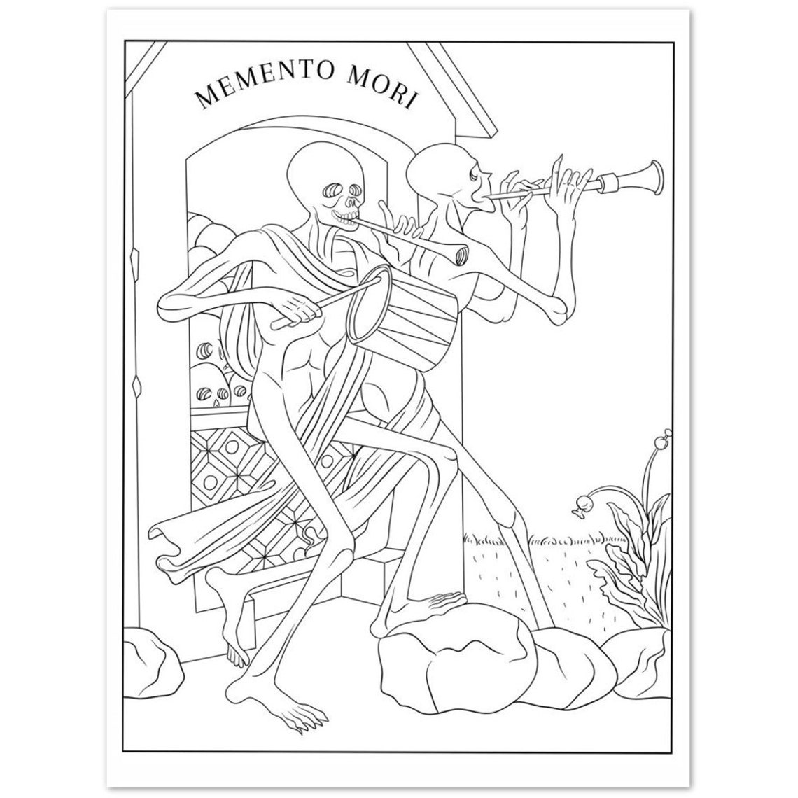Memento Mori Jumbo Coloring Poster - Etsy