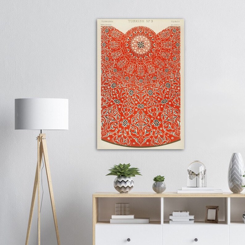 Antique Wall Print "red Turkish Pattern 1914" From "19th Century ...