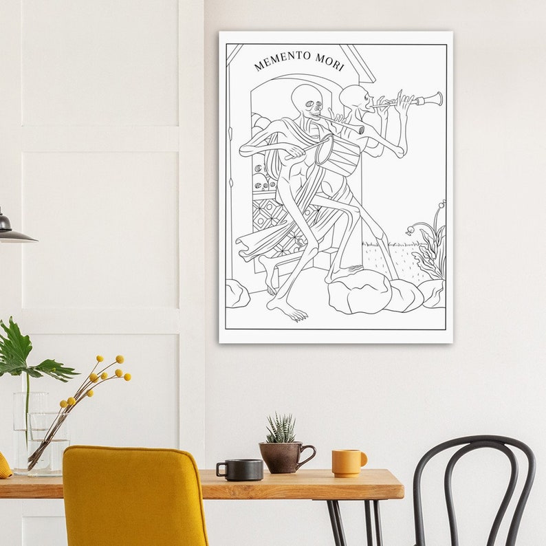 Memento Mori Jumbo Coloring Poster - Etsy