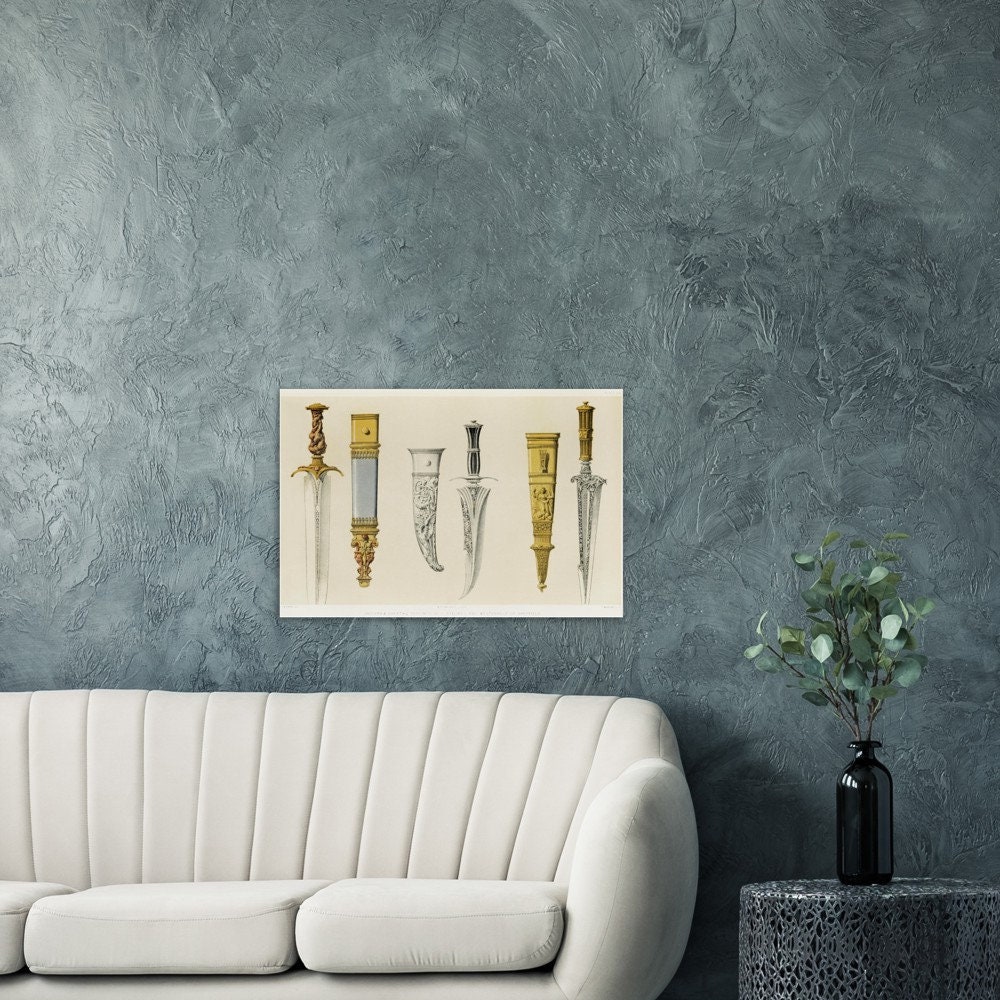 Antique Daggers and Sheaths Art Print Vintage Knife Art Dagger Poster ...