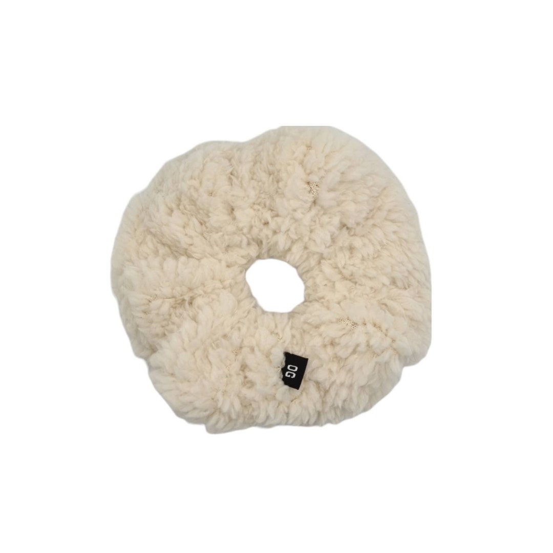 Cream Sherpa Teddy Faux Fur Hair Scrunchie - Etsy