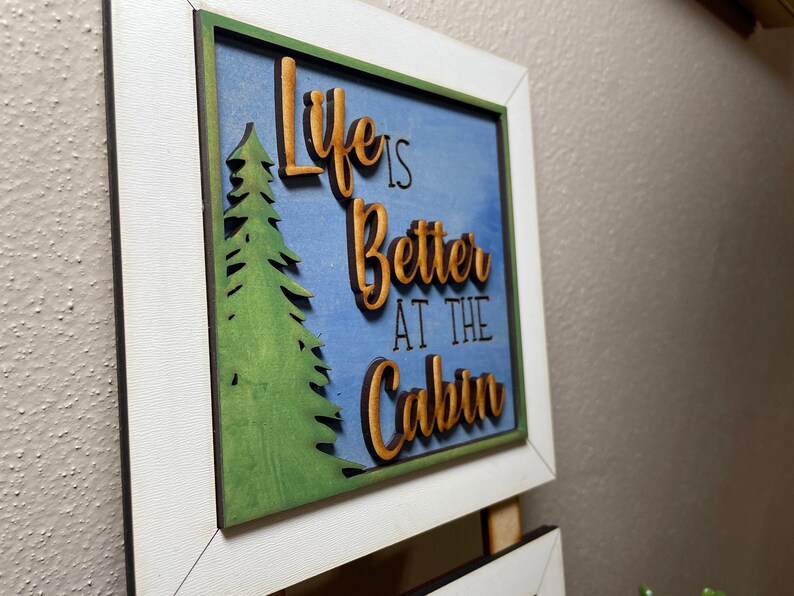 Camping Interchangeable Leaning Ladder Inserts, Camping Signs, Smores ...