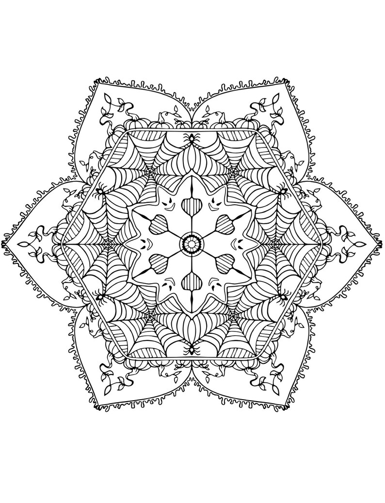 20 Halloween Mandala Coloring Pages | Adult and Children Coloring Pages ...