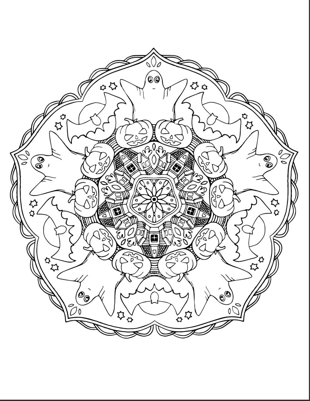 20 Halloween Mandala Coloring Pages | Adult and Children Coloring Pages ...