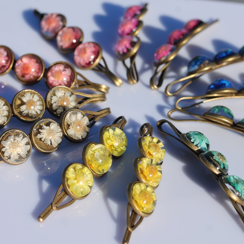 Flower Barrettes - Etsy