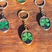 Porte clefs trèfle à quatre feuilles / Véritable porte bonheur / Cadeau ...