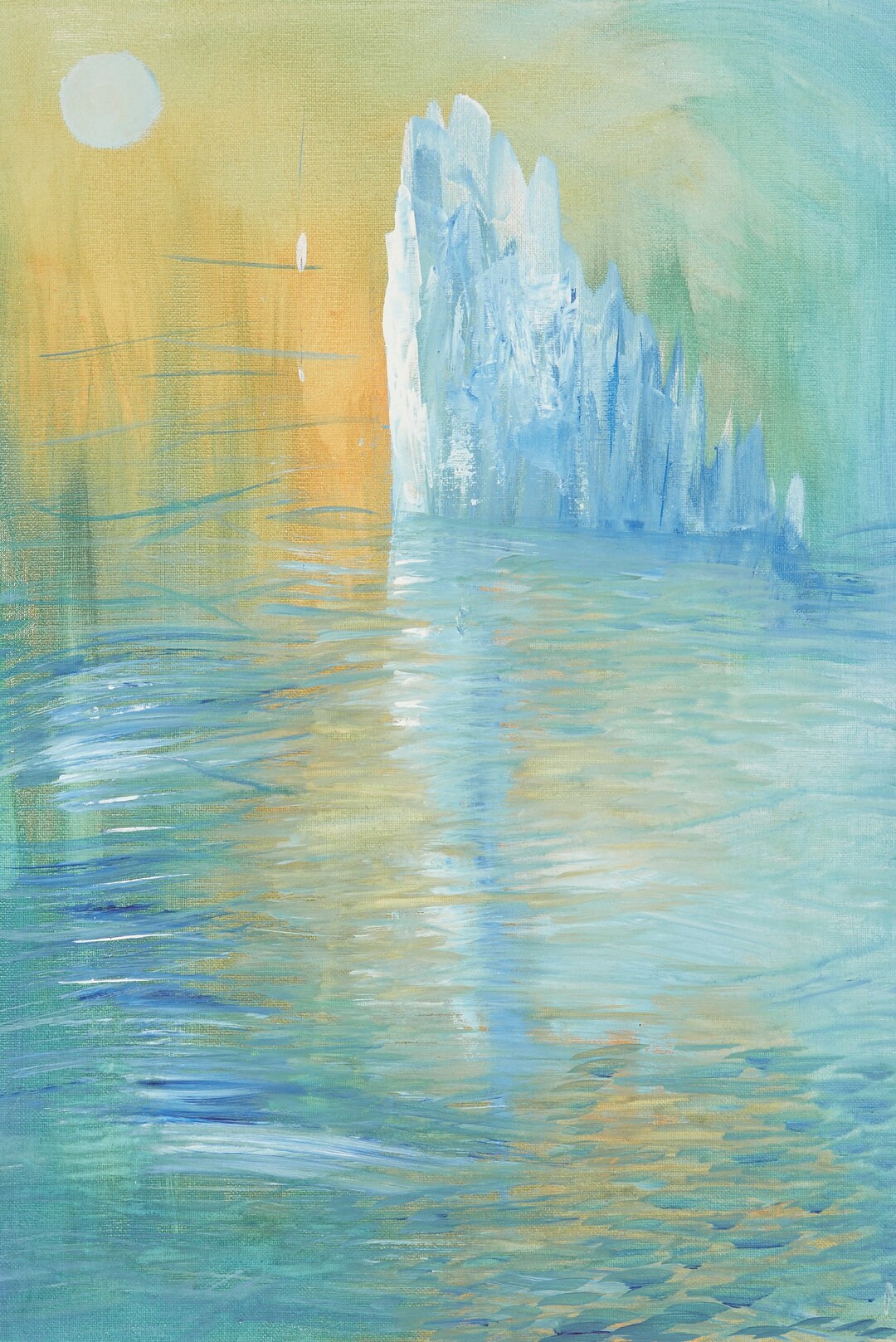 Extra Large Abstract North Pole Coastal Seascape Vertical - Etsy