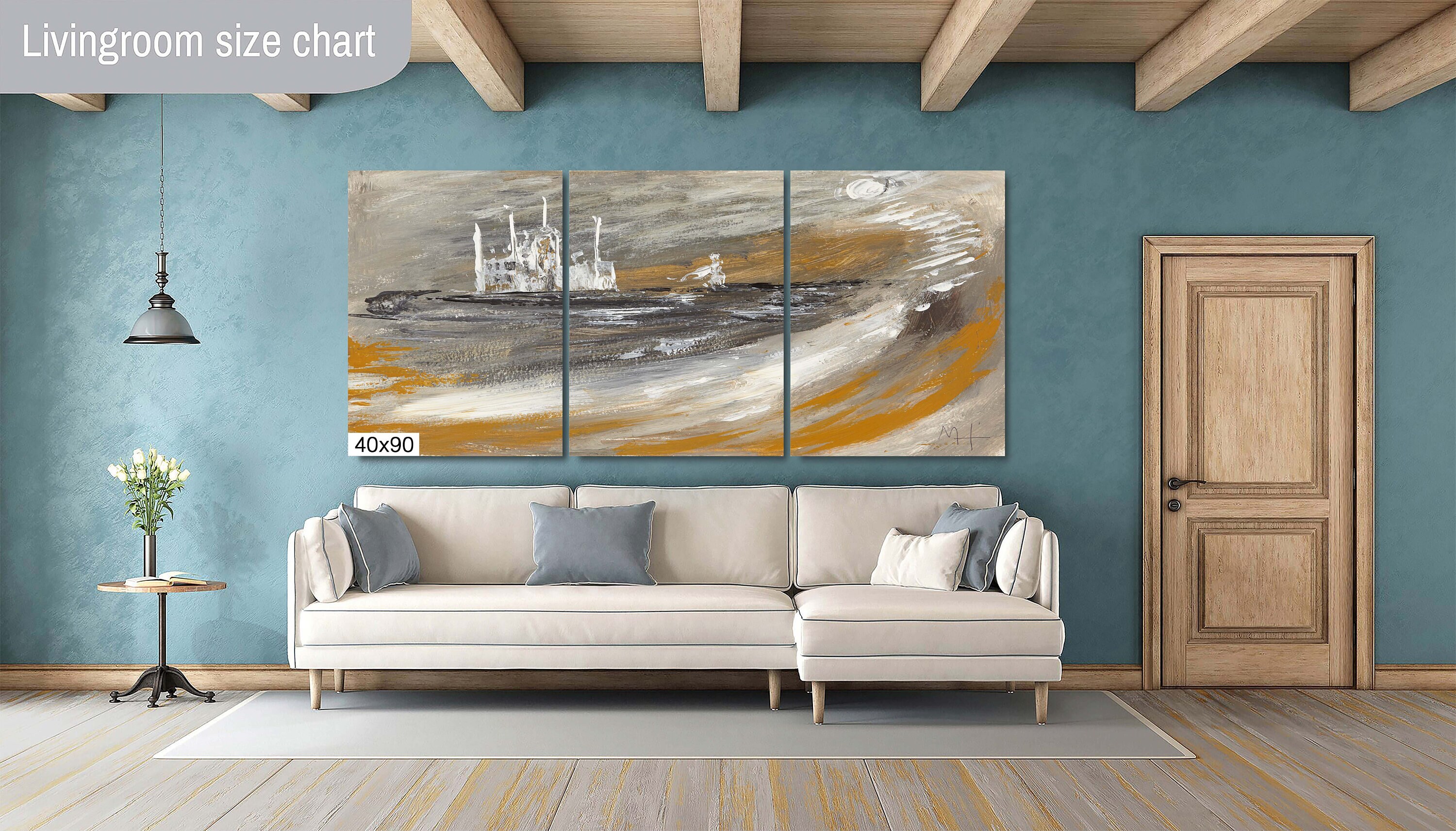 Legend XL Large Abstract Figurative Painting: CATCHING the MOON, Extra ...