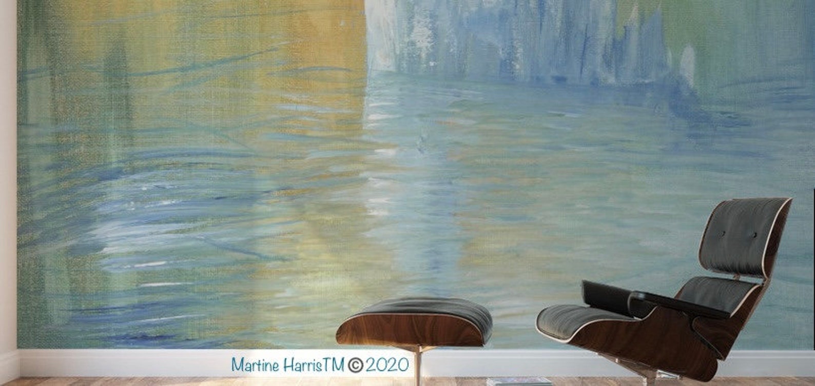Extra Large Abstract, North Pole Coastal Seascape, Vertical Original ...