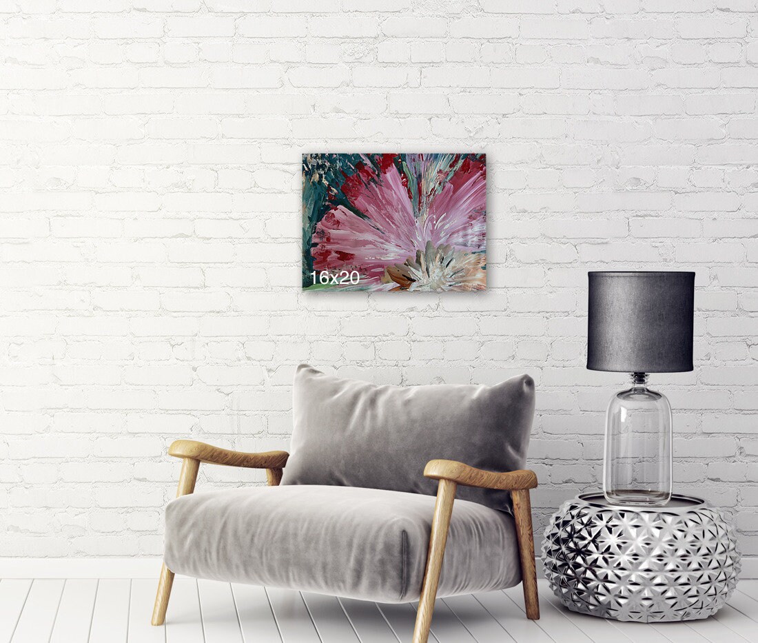 Extra LARGE Abstract Wall Art Rococo Floral Large Artwork XL - Etsy