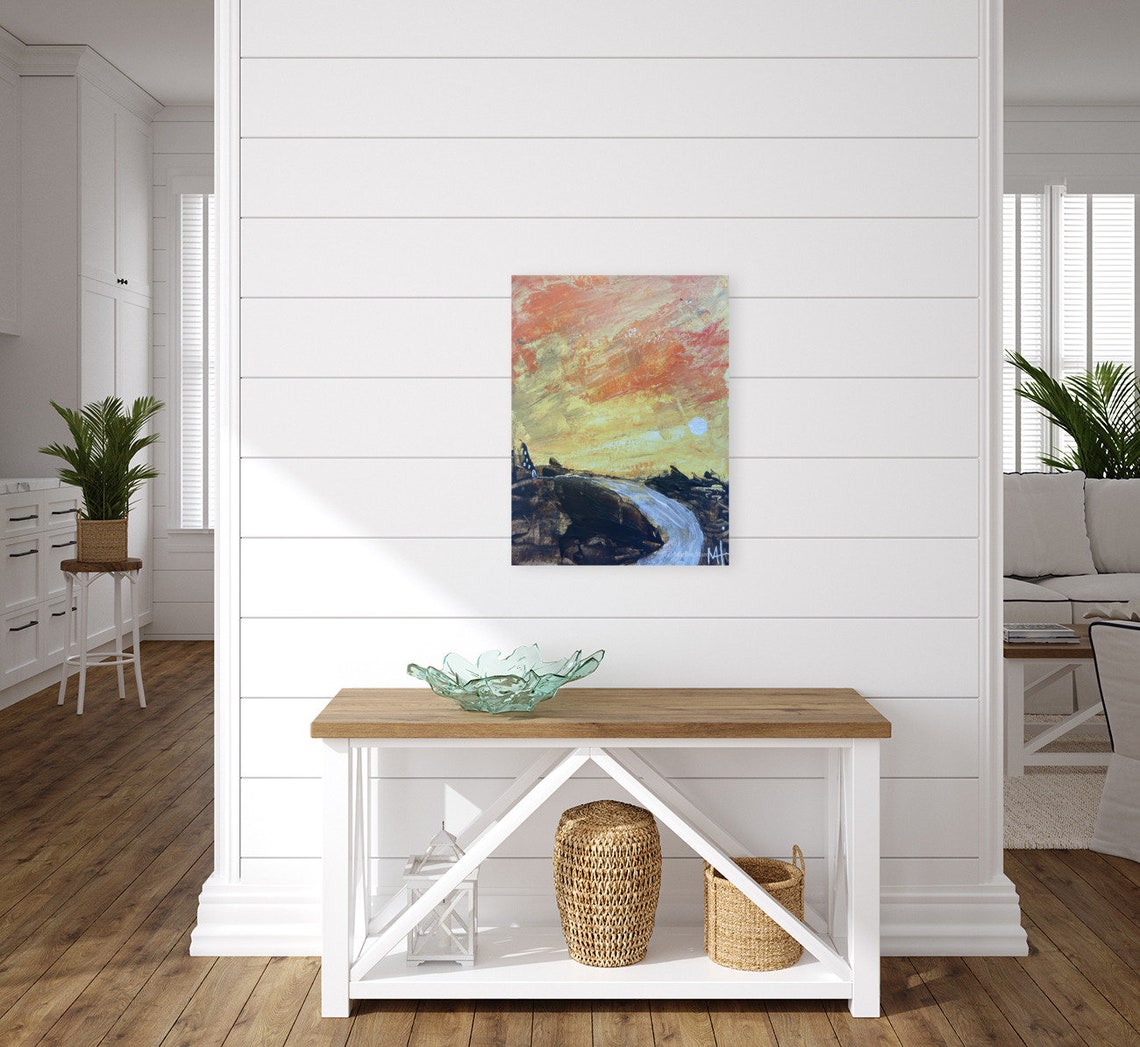 Vertical Large Wall Art, “simplicity” is an Impressionist Abstract ...