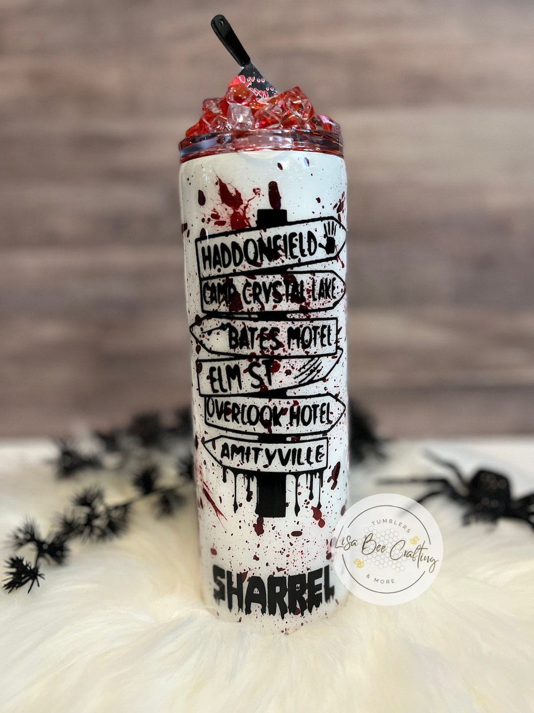 Horror Street Sign Tumbler, Custom Order, Halloween, Sign Tumbler, Camp ...