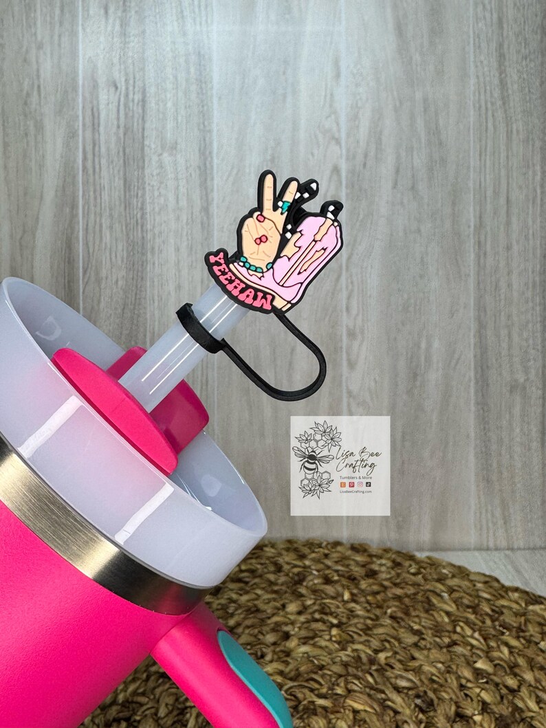Straw Toppers, Western Style, Gifts, Silicone, Tumbler Accessories ...