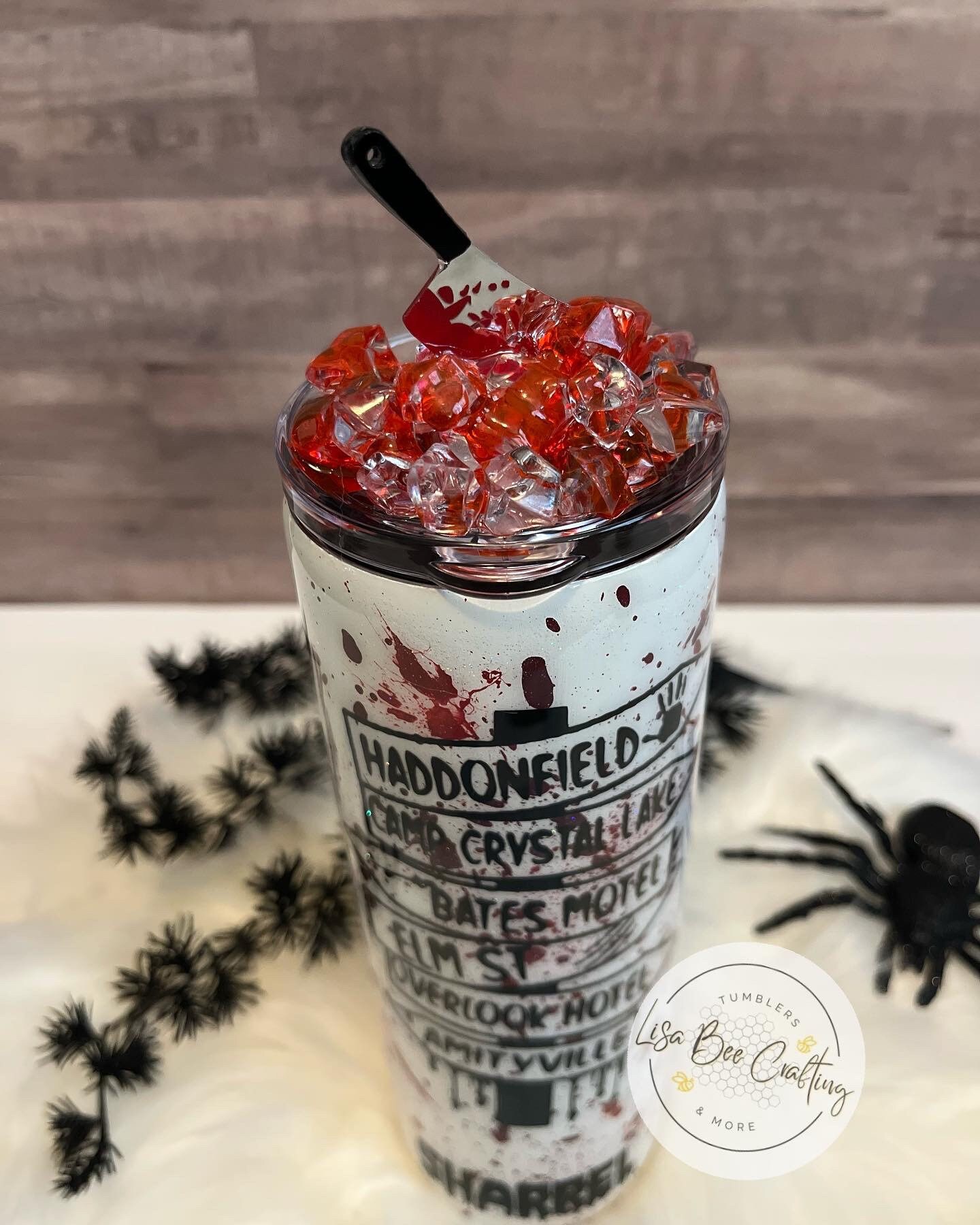 Horror Street Sign Tumbler, Custom Order, Halloween, Sign Tumbler, Camp ...