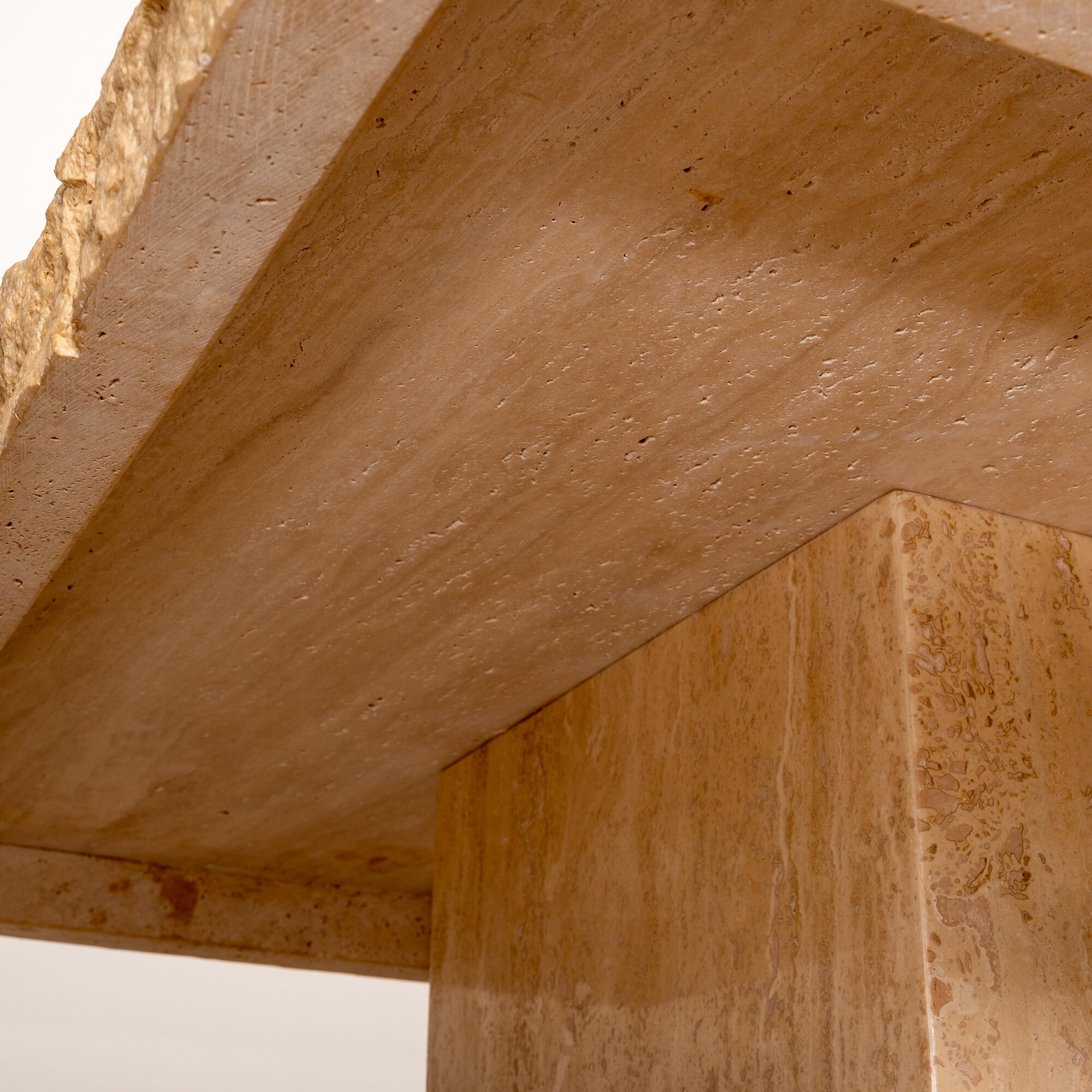 Italian Live Edge Travertine Table Vintage Live Edge Travertine ...