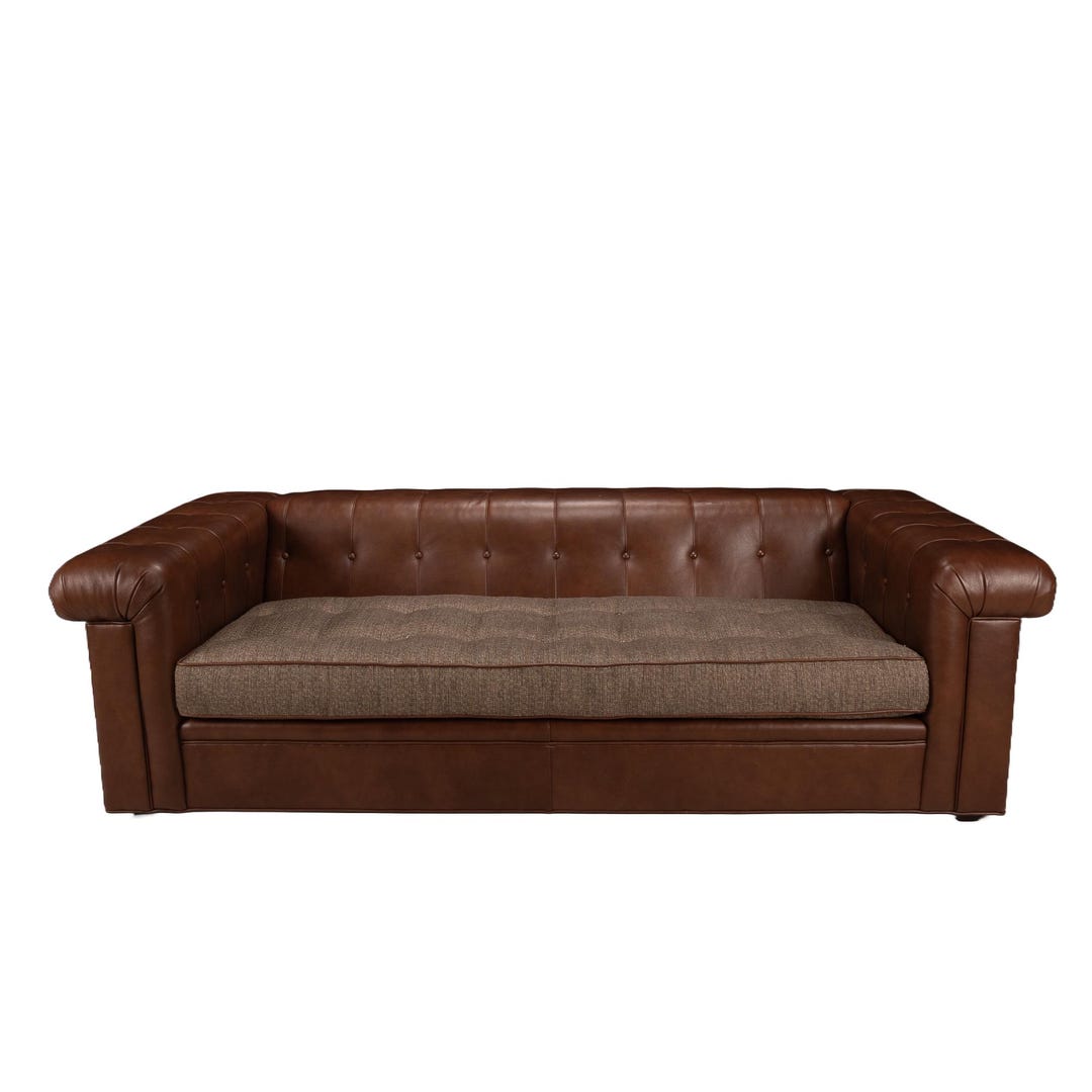 Stickley Fine Furniture Chicago Model Sofa Leather & Fabric Tufted 8700 ...