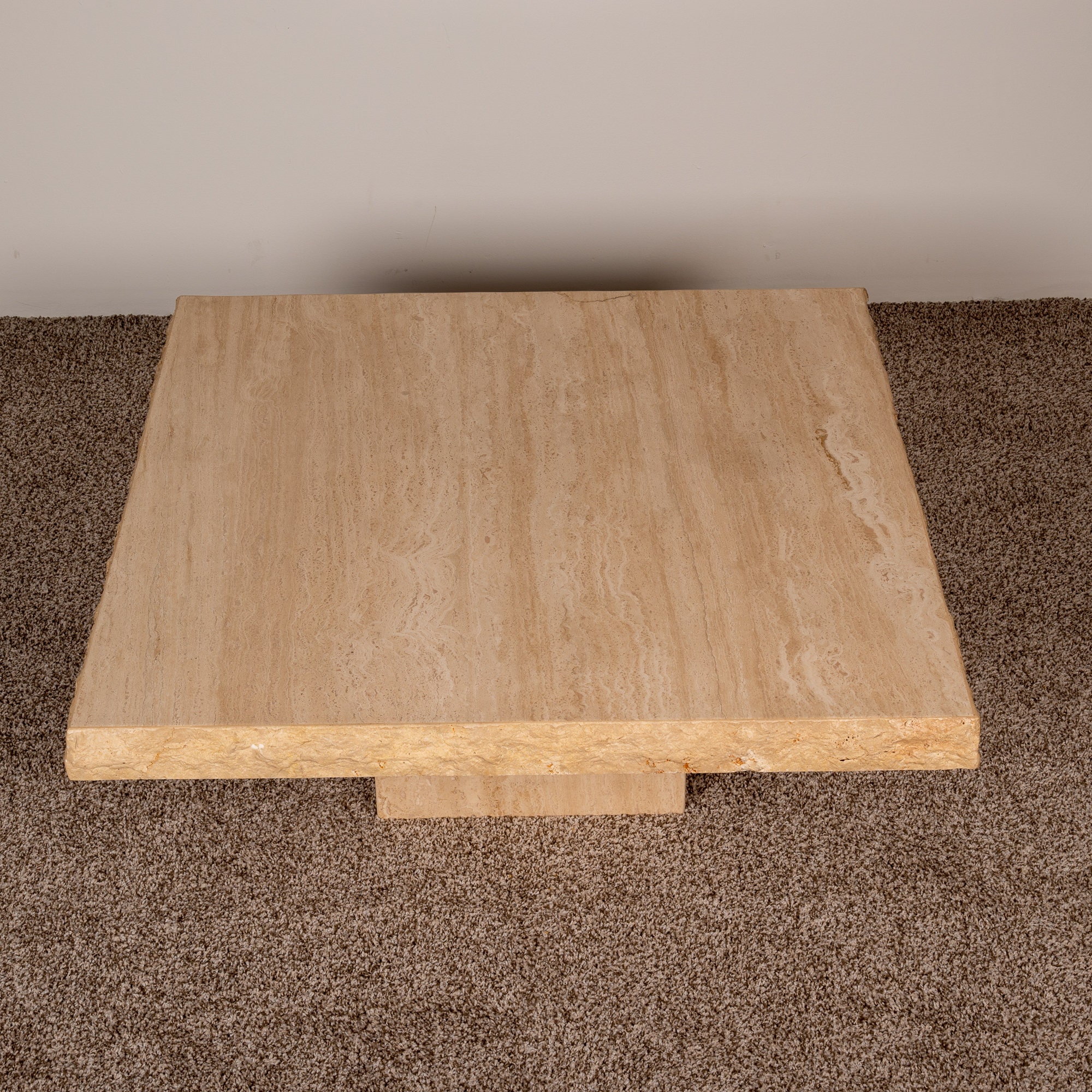 Italian Live Edge Travertine Table Vintage Live Edge Travertine ...